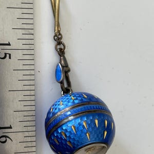 Vintage Bucherer Blue Guilloche Enameled Pendant Watch Necklace ...
