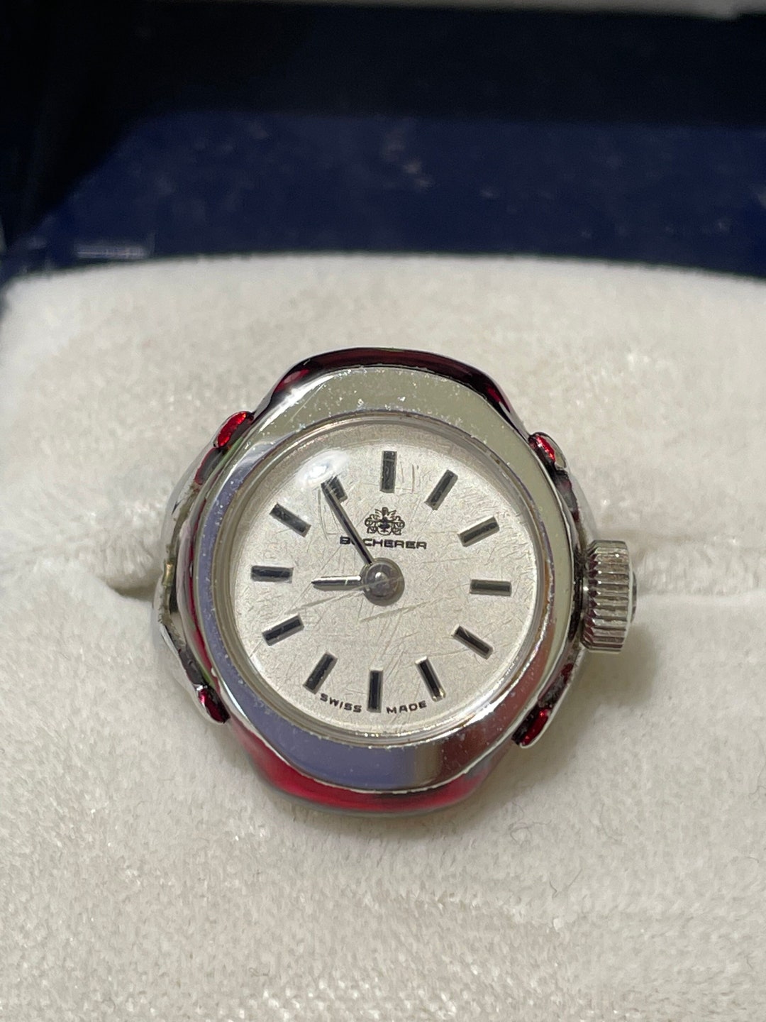 Vintage Ladies Bucherer Hand Painted Ring Watch in Original Box - Etsy