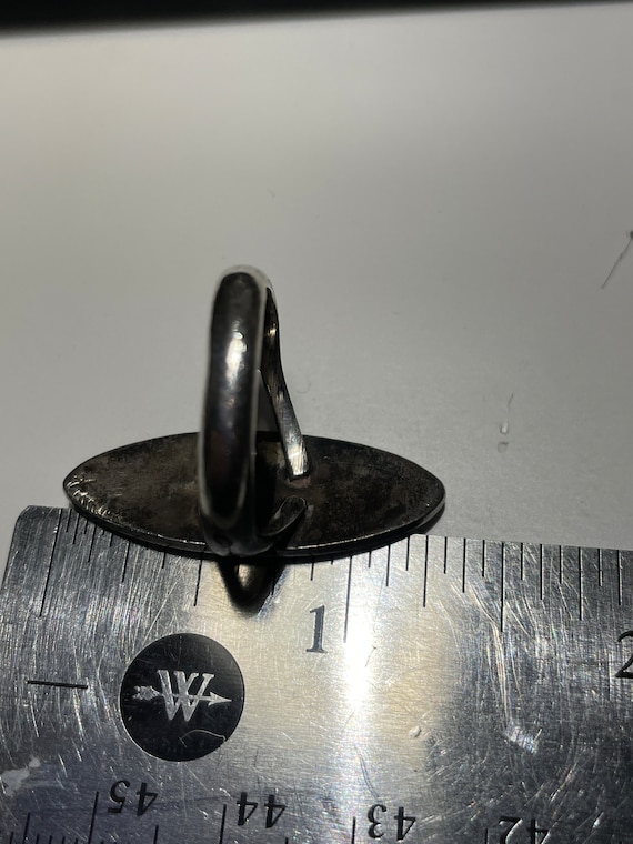 Native American Sterling Silver Hopi Ring Size 9 - Gem