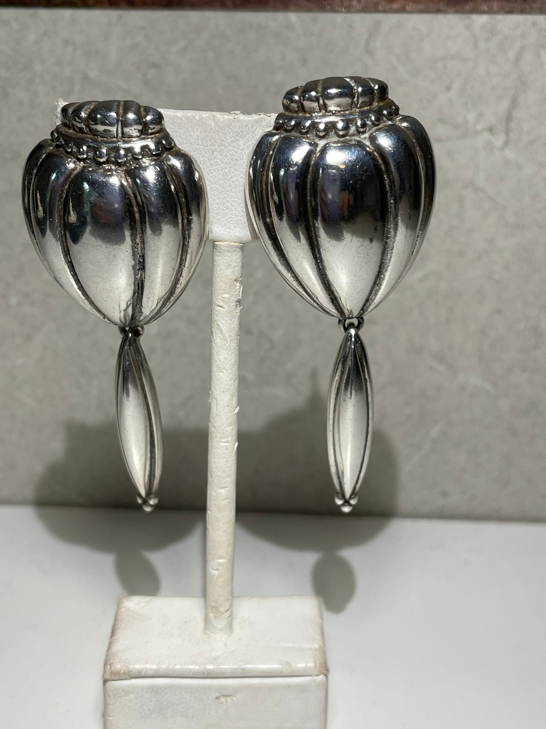 Modernist Sterling Silver Balloon Style Drop Earrings - Etsy