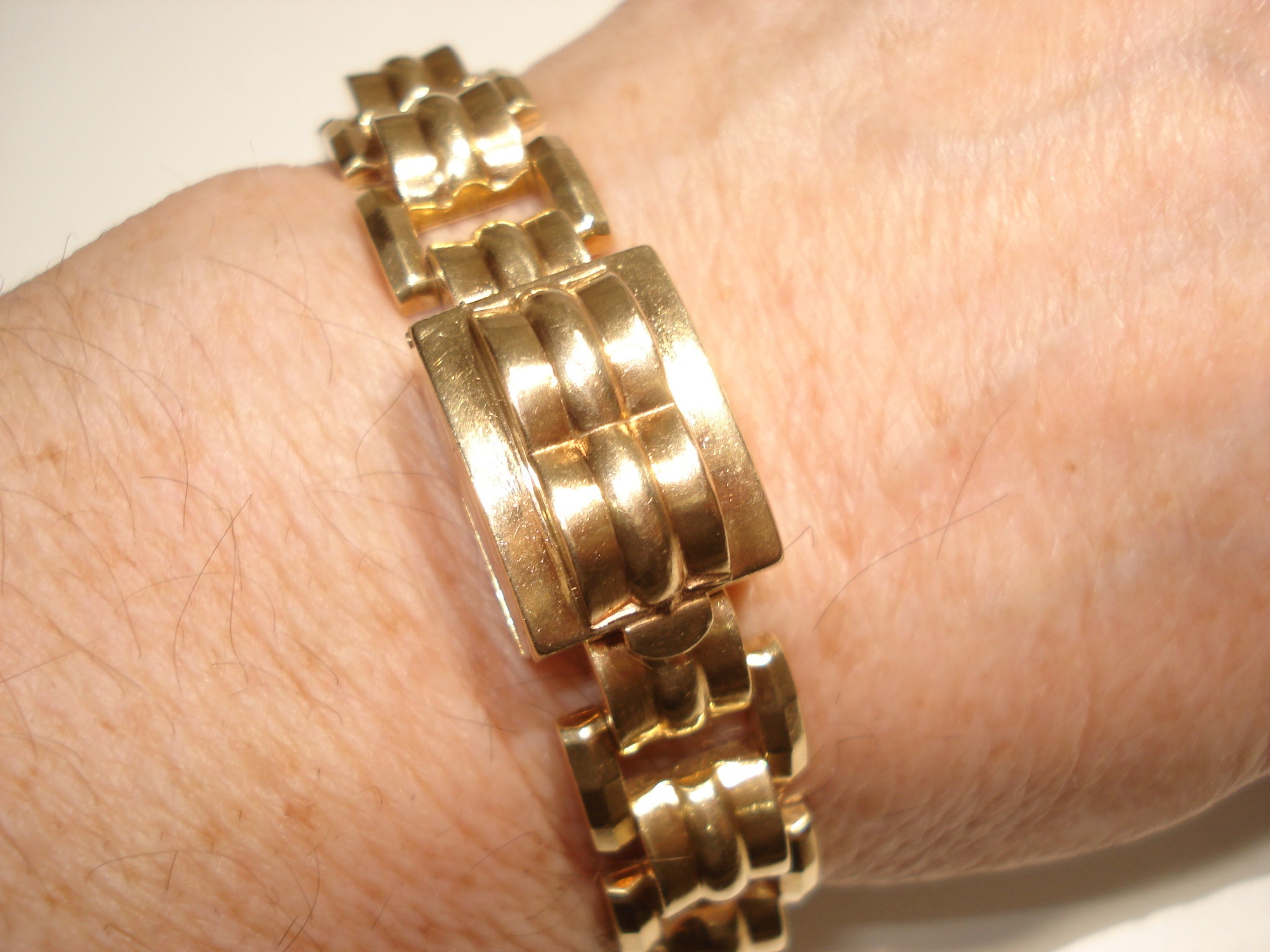14kt Gold Flip Top Hidden Watch Bracelet Vintage Mechanical - Etsy