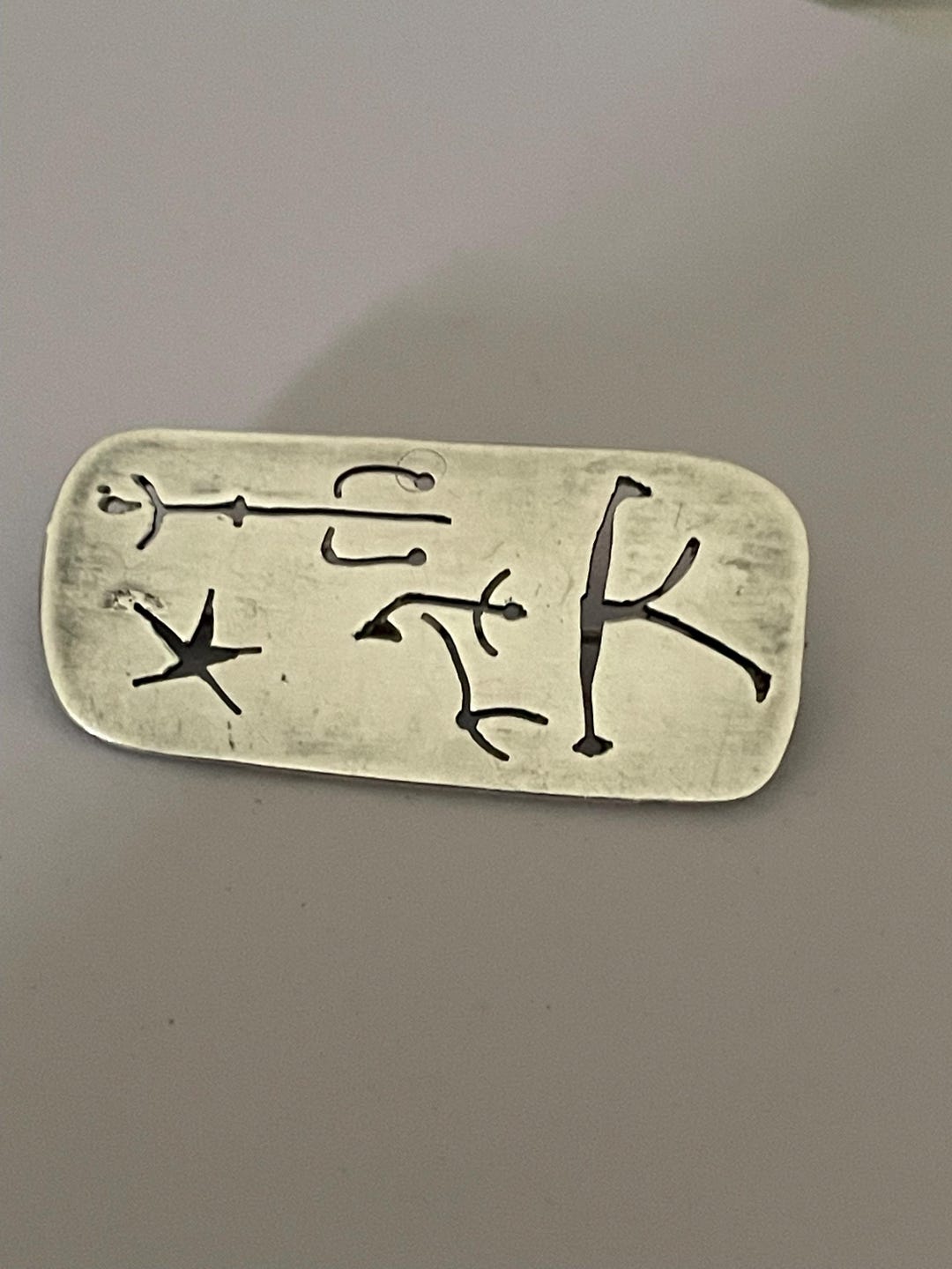 Ed Levin Vintage Sterling Silver Pierced Style Modernist Pin Brooch - Etsy