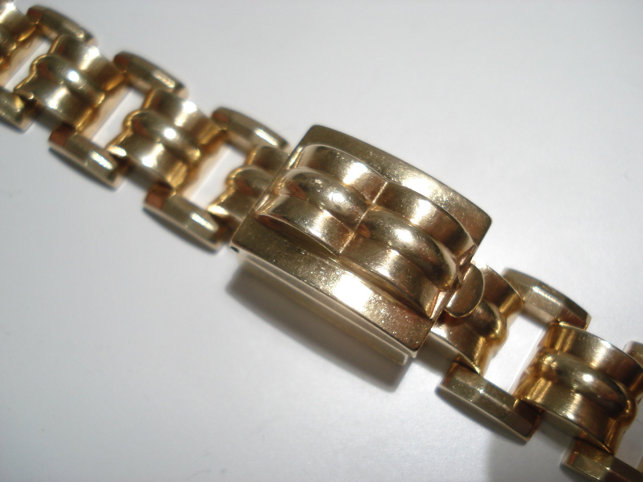 14kt Gold Flip Top Hidden Watch Bracelet Vintage Mechanical - Etsy
