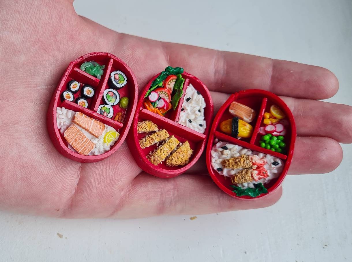 Bento Box Necklace/magnet/miniature - Etsy