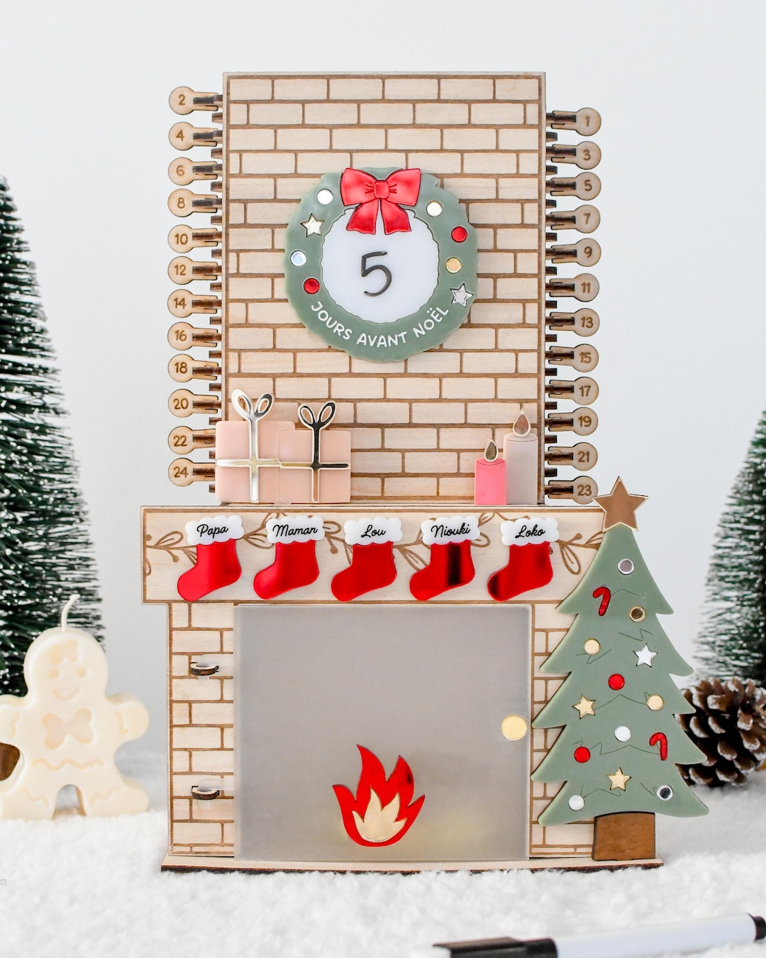Customizable Advent Chimney - Christmas Advent Calendar - Christmas ...