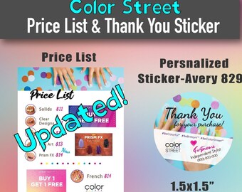 Color Street List - Etsy