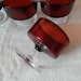 Retro French Ruby Red Sundae Glasses Candle Holders. - Etsy UK
