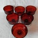 Retro French Ruby Red Sundae Glasses Candle Holders. - Etsy UK