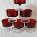 Retro French Ruby Red Sundae Glasses Candle Holders. - Etsy UK