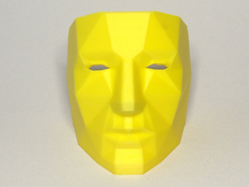 3D Printed Low Poly Face - Etsy