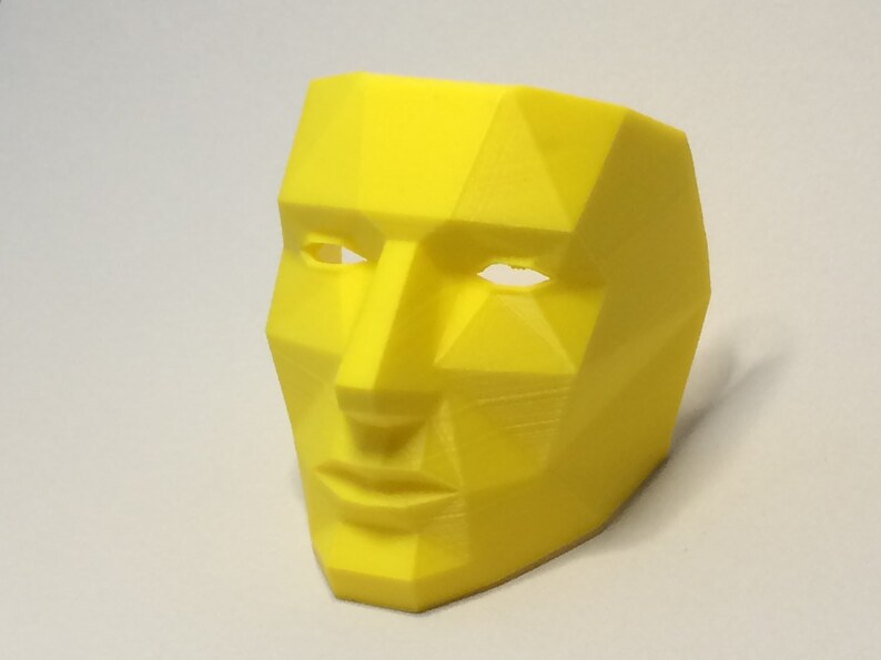 3D Printed Low Poly Face - Etsy