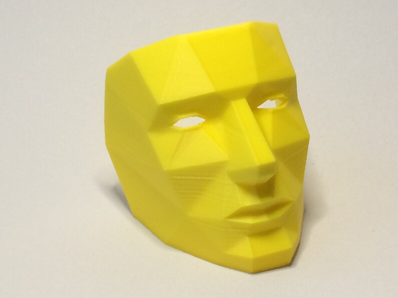 3D Printed Low Poly Face - Etsy