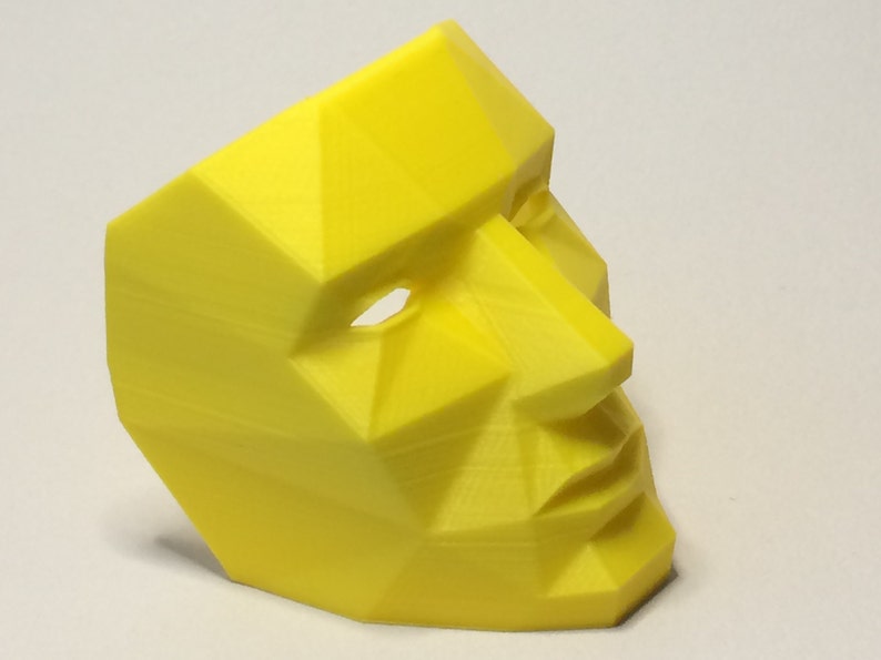3D Printed Low Poly Face - Etsy
