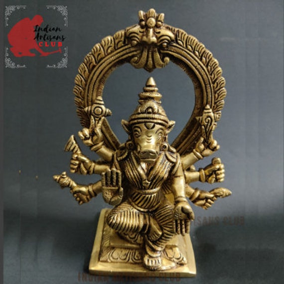 Pooja idol, Laxmi idol Lord Vishnu Varaha Avatar The Ashta Bhuja ...