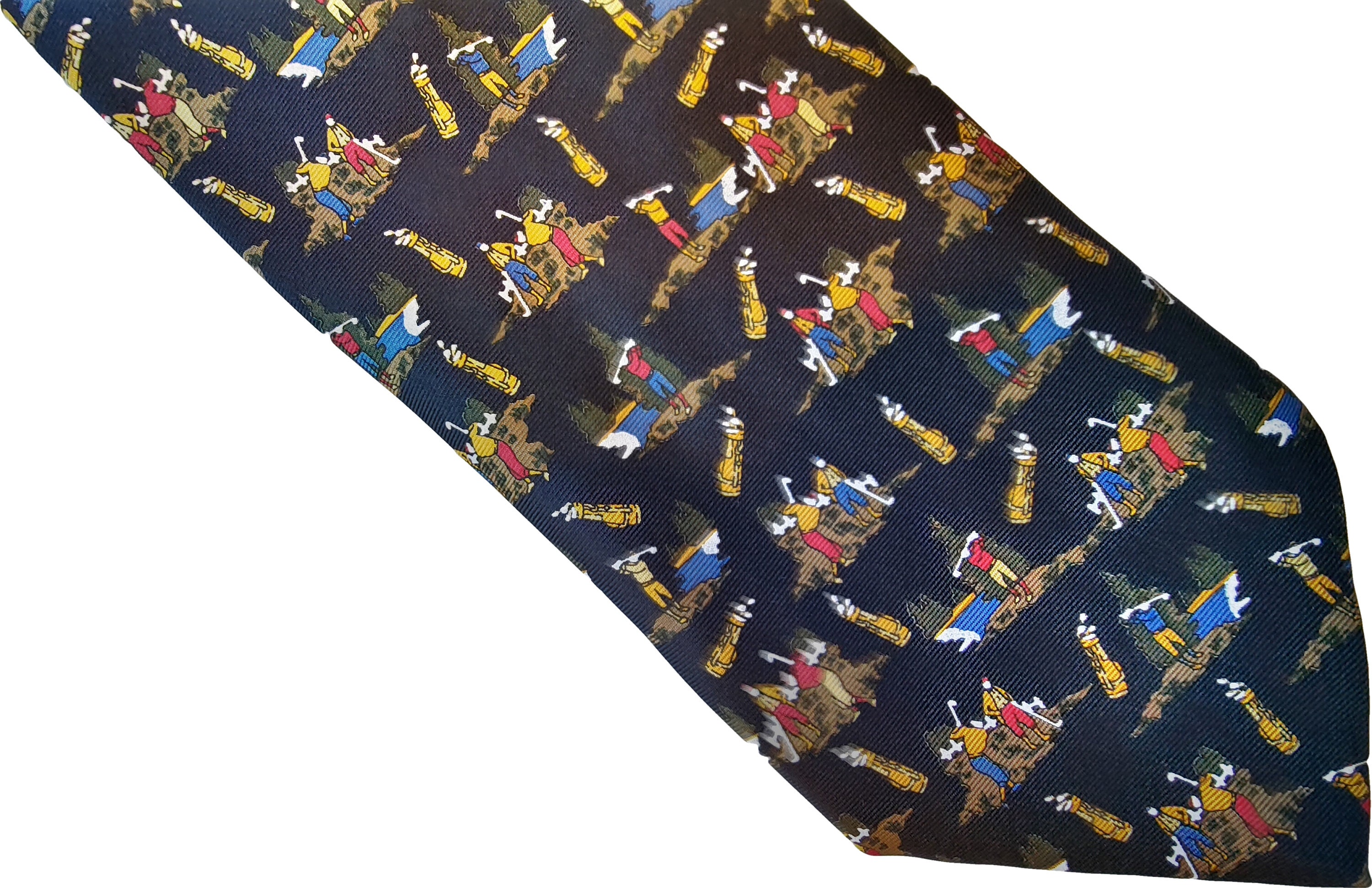 Golf Tie 100% Pure Silk Golfing Necktie | Etsy