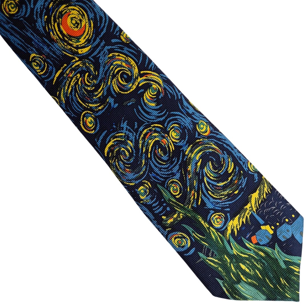 Van Gogh Tie 100% Silk - Etsy