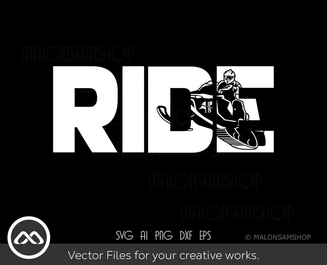 Snowmobile SVG Ride Black - Snowmobile Svg, Winter Sports Svg ...