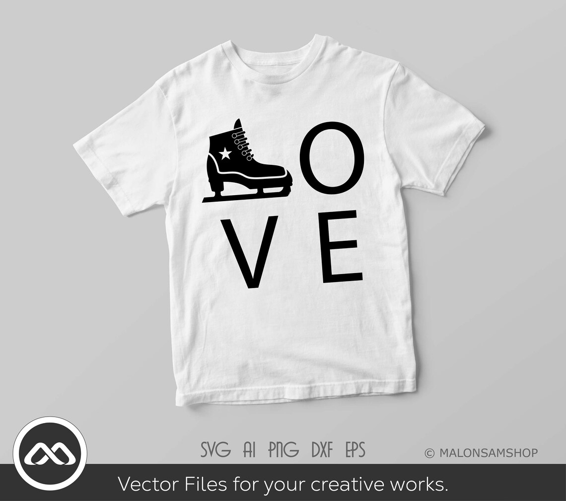 Ice Skating Love SVG File Ice Skater Svg Winter Svg - Etsy