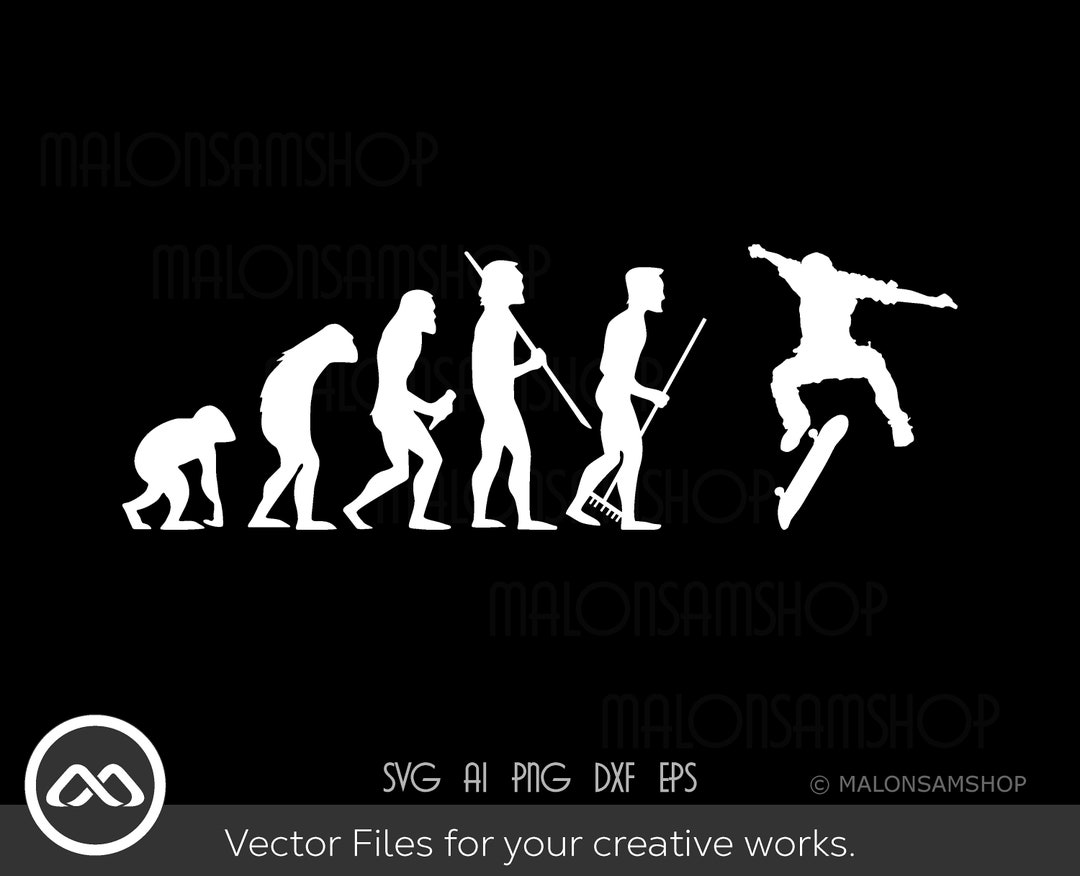 Skateboard SVG Evolution - Skateboarding Svg, Kateboard Svg, Skater Svg ...