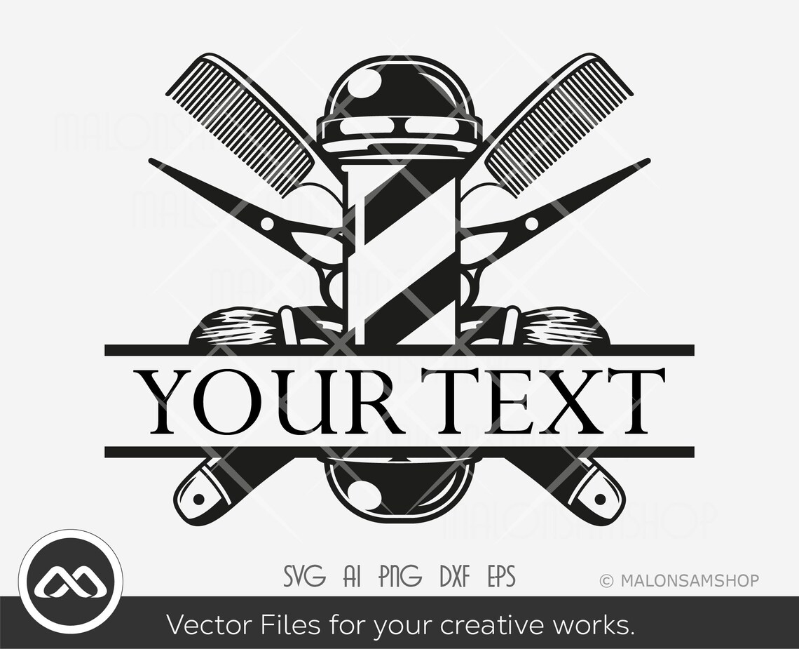 Barber SVG Customize Text - Barber Svg, Barber Clipart, Hair Stylist ...