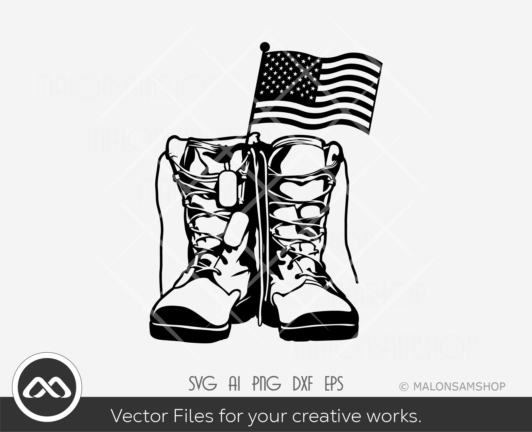Military Boot Print Svg