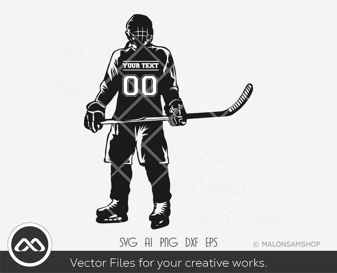 Hockey Player SVG, Customize Name and Number - Hockey Svg, Cricut ...