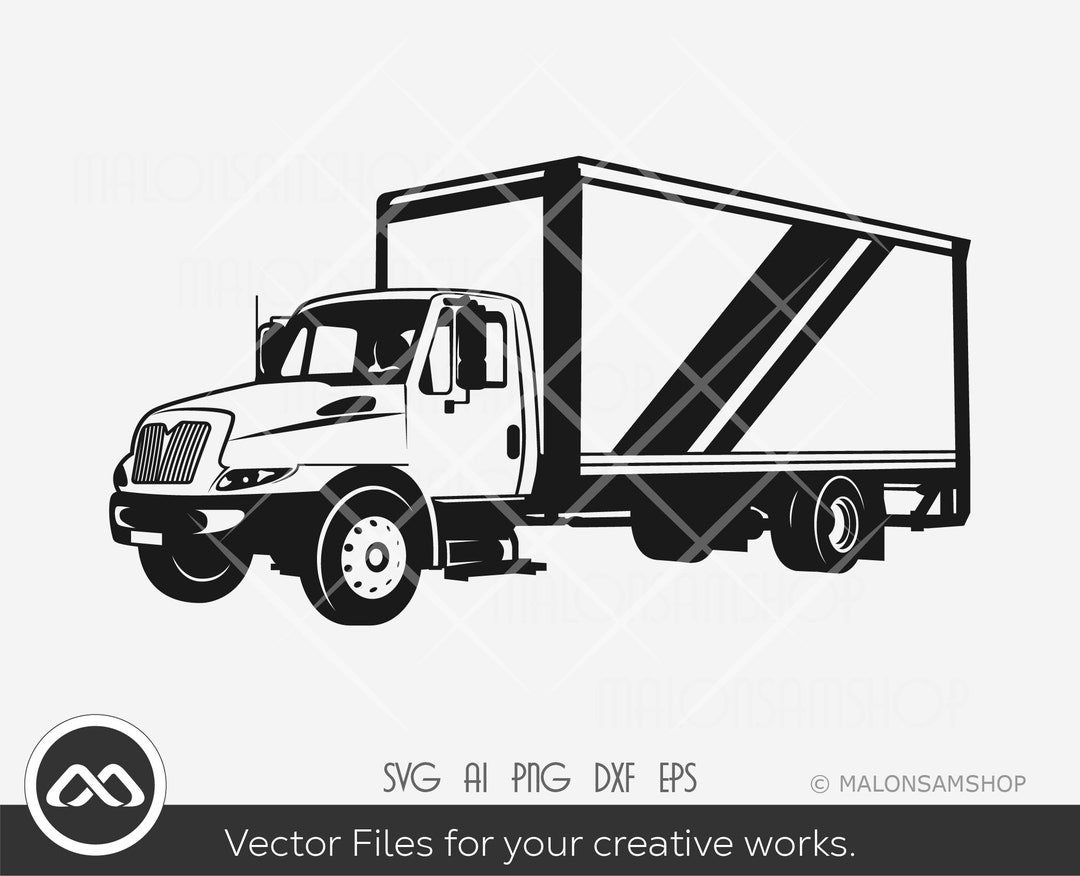 Delivery Van SVG Illustration - Delivery Truck Svg, Mover Svg, Shipping ...