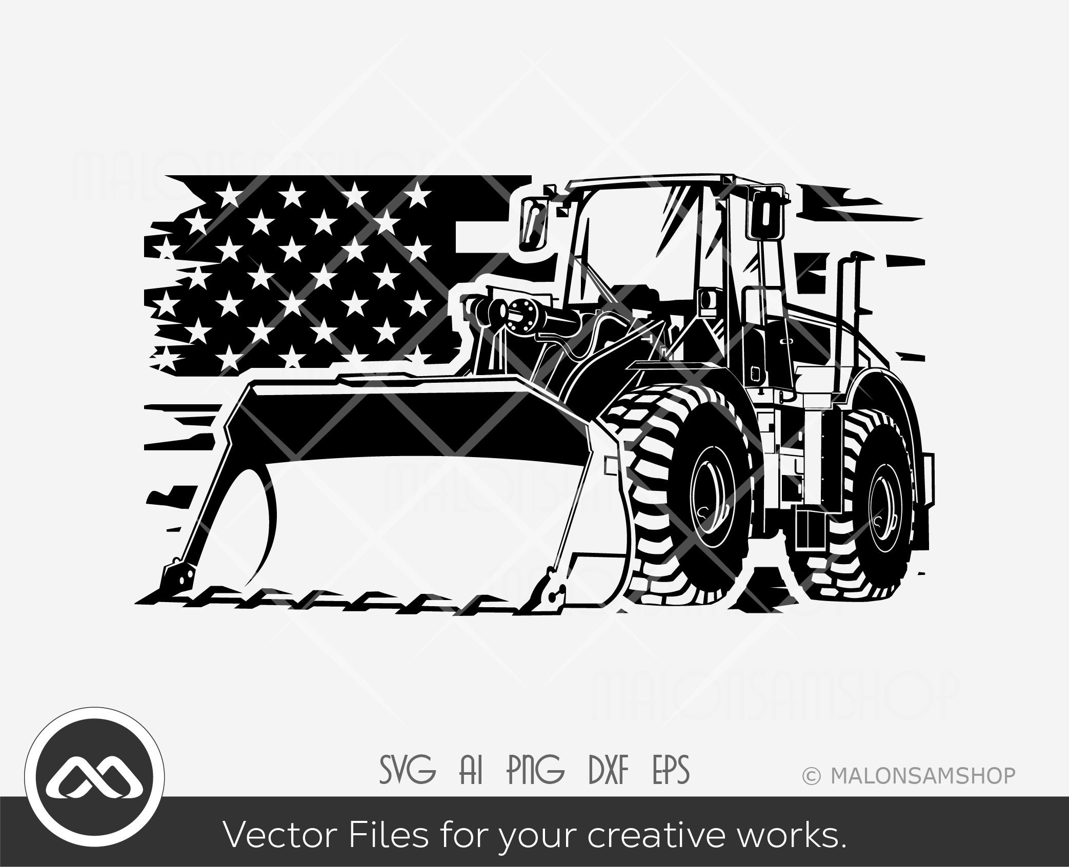 Backhoe SVG Us Flag Backhoe Loader Svg Excavator Svg Heavy - Etsy New ...