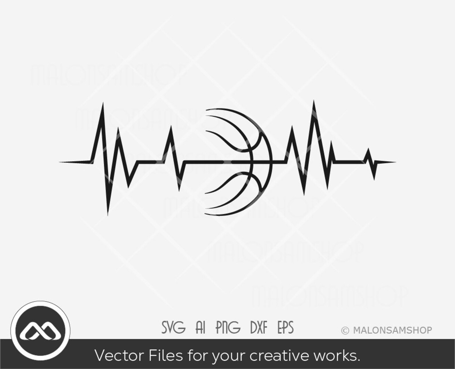 Basketball SVG Heartbeat Basketball Svg Basketball Clipart - Etsy