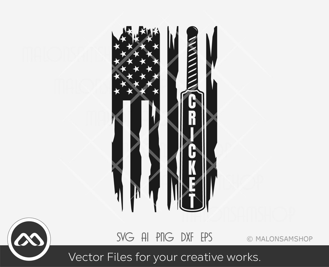 Cricket SVG File US Flag Cricket Svg, Cricket Cut Files, Sports Svg ...