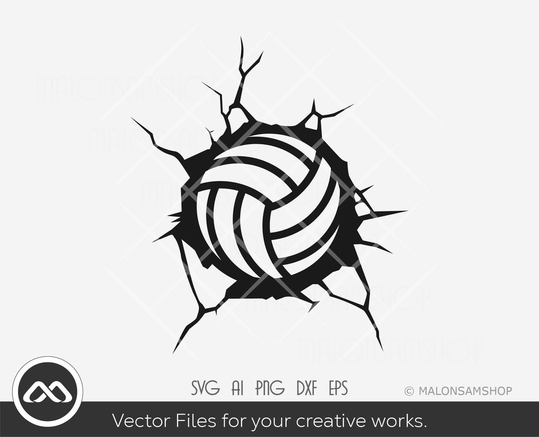 Volleyball SVG Ball Crack Volleyball Svg, Volleyball Mom Svg, Sports ...