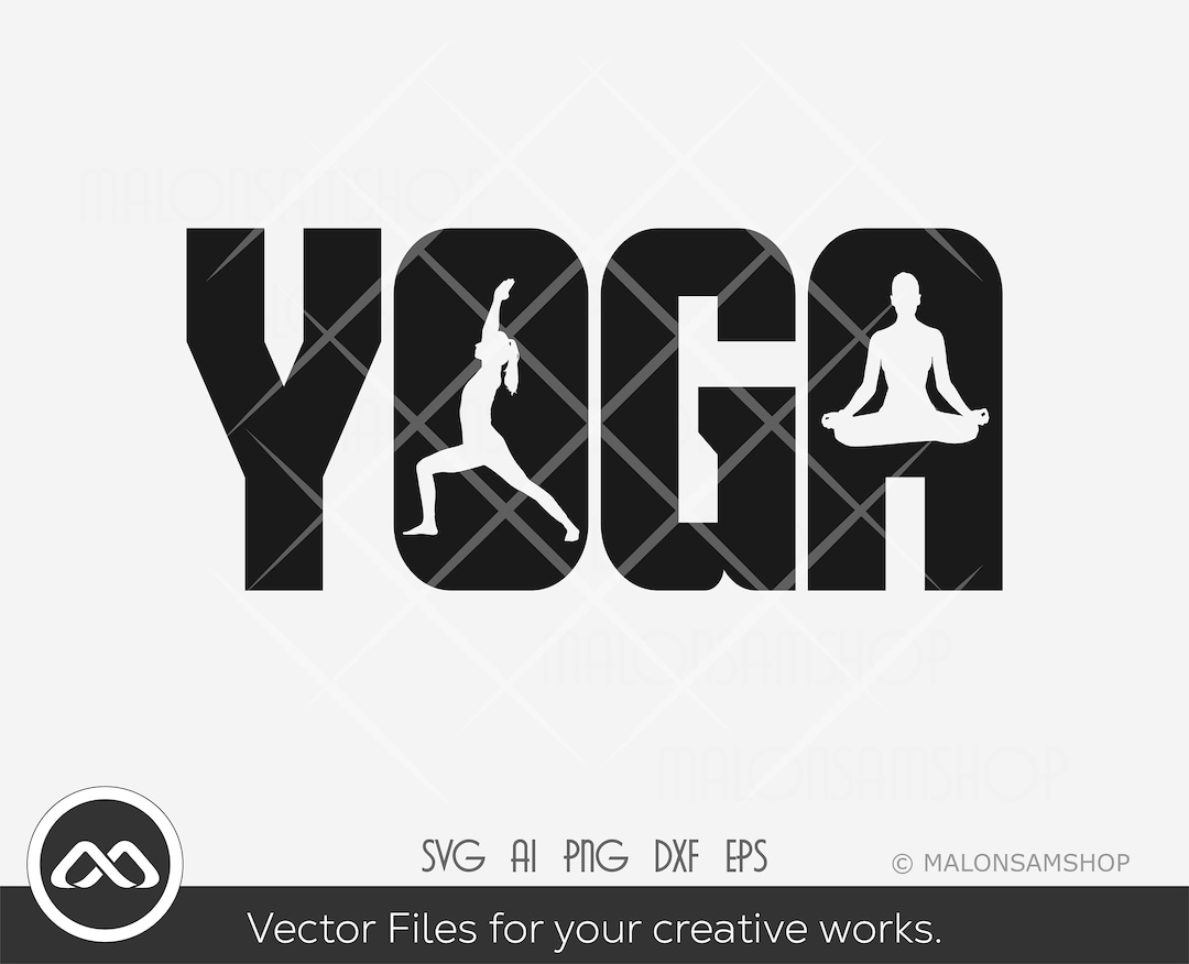 Yoga SVG Logo - Yoga Svg, Meditation Svg, Workout Svg, Png, Silhouette ...