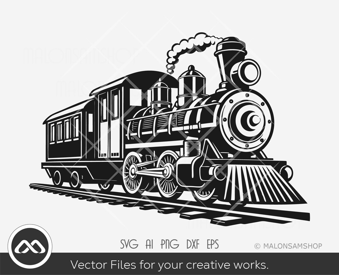 Vintage Train Svg Train Svg Steam Train Svg Train Png Train