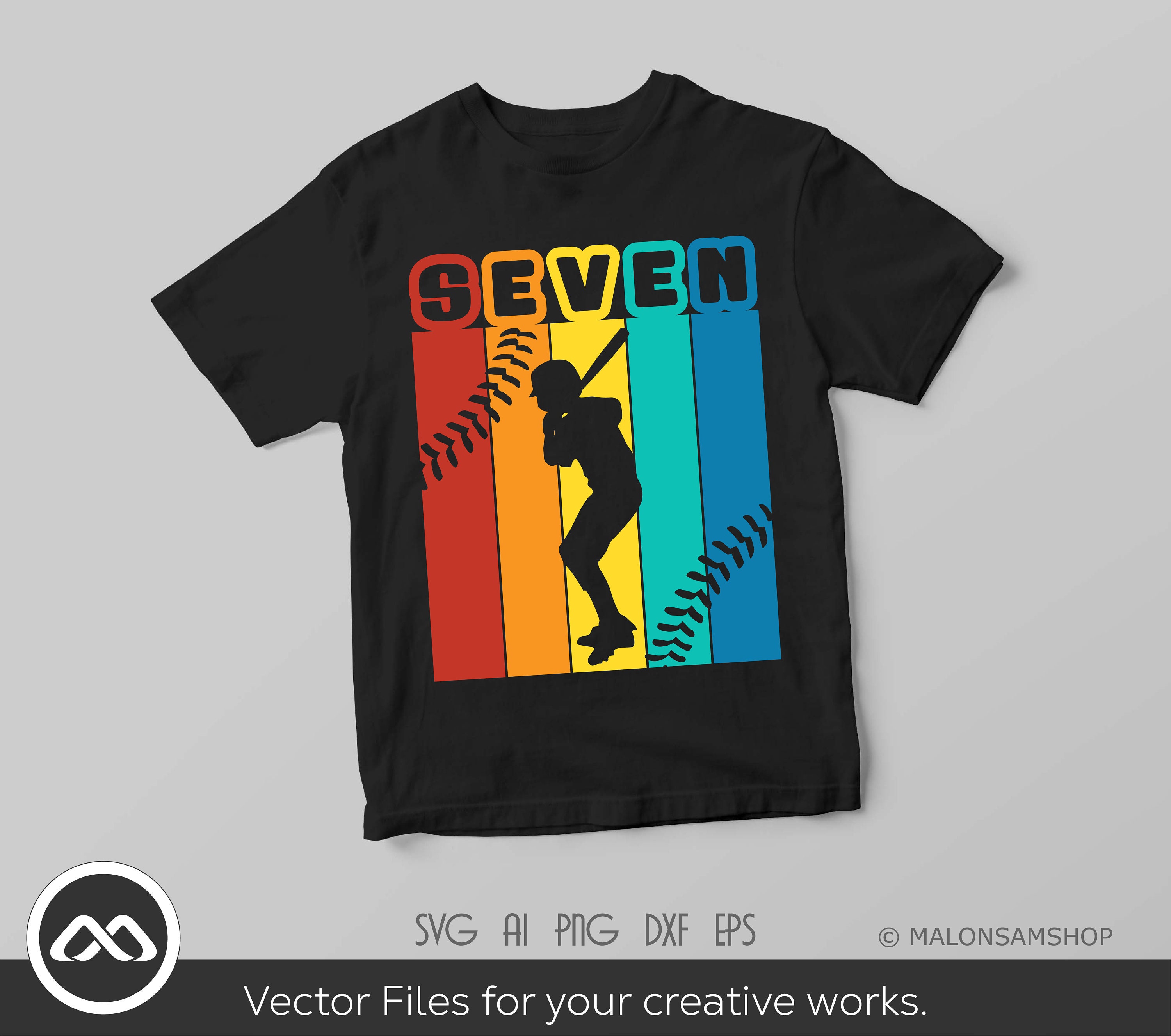 Baseball SVG 7th birthday baseball svg softball svg | Etsy