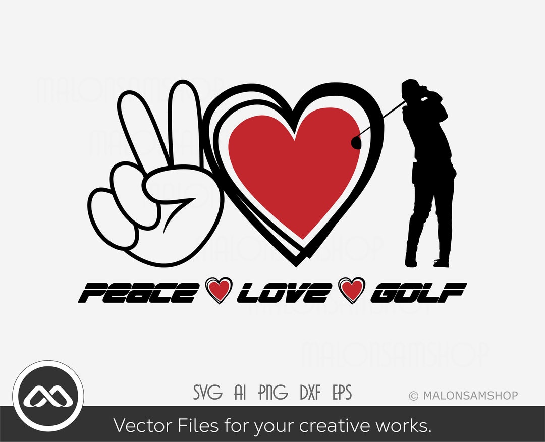 Golfer SVG Peace Love Golf Golf Svg, Golfing Svg, Golfer Svg, Golf ...