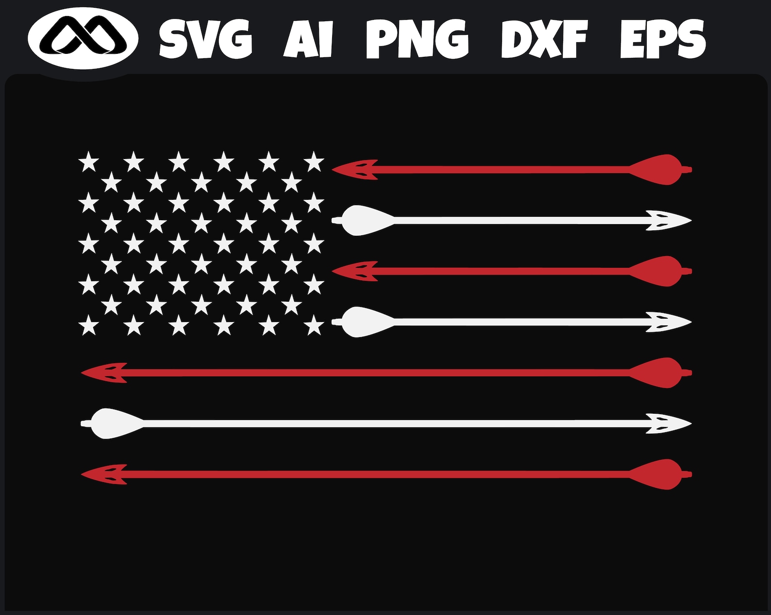 Archery bow hunting SVG American Flag Archery svg bow | Etsy