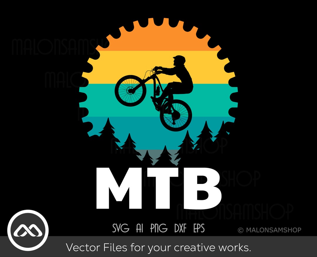 Retro Mountain Bike SVG Mountain Bike Gear -biker Svg, Mtb Svg ...