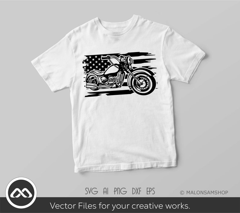 Motorcycle SVG US Flag Motorcycle Svg Clipart Biker Svg - Etsy