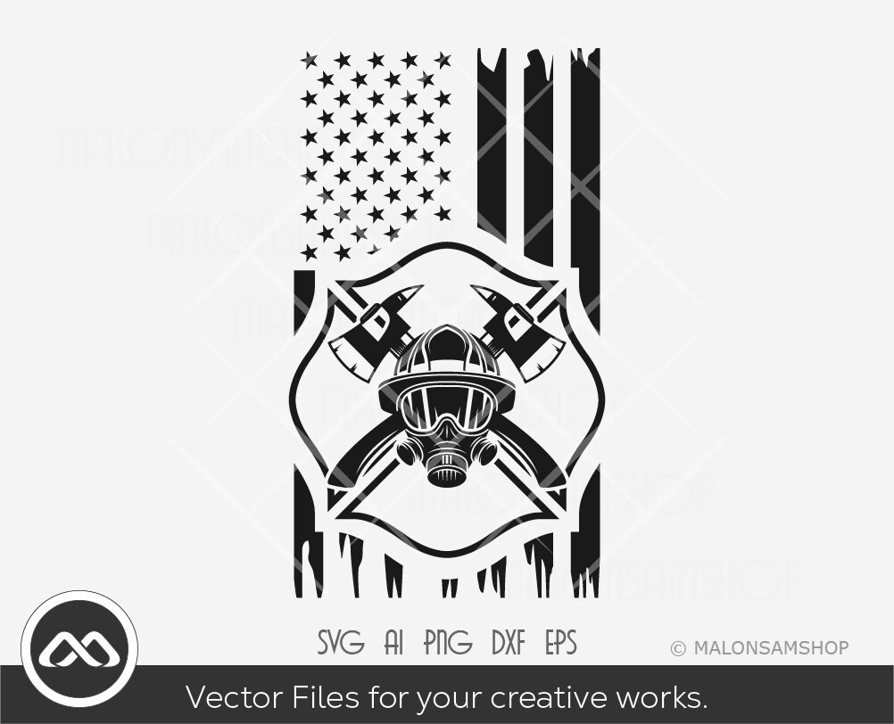 Bombero SVG Us flag fireman bombero svg bombero svg - Etsy España