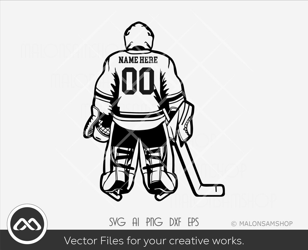 Goalie SVG, Ice Hockey Player Svg, Goalie Clipart, Hockey Goalie File ...