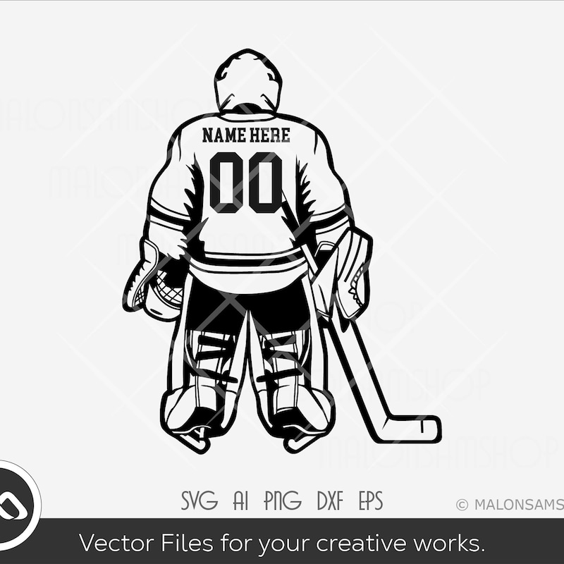 Hockey Goalie Svg - Etsy