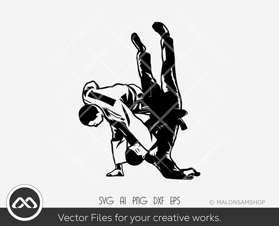 Judo SVG Silhouette 2 Judo Svg Jiujitsu Svg Martial Arts - Etsy
