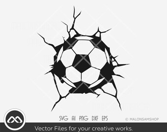 Soccer Ball Crack Svg - Etsy