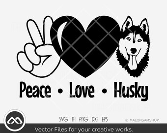 Siberian Husky Svg Husky Svg Dog Svg Vector File in SVG - Etsy