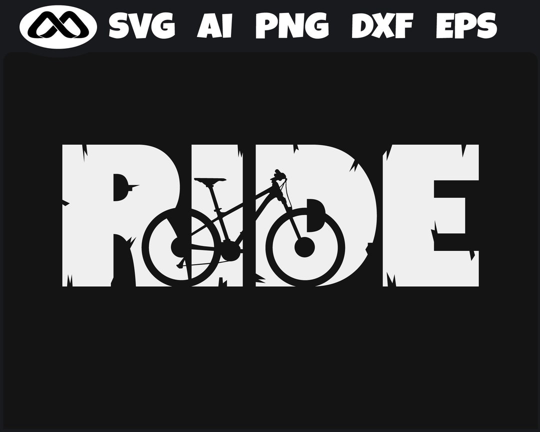 Mountain Bike Ride SVG, Cycling Cut File, MTB Rider Clipart, Bicycle ...