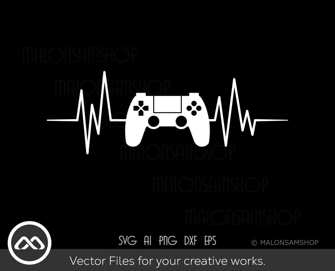 Gamer SVG Heartbeat - Gaming Svg, Gamer Svg, Video Game Svg, Controller ...