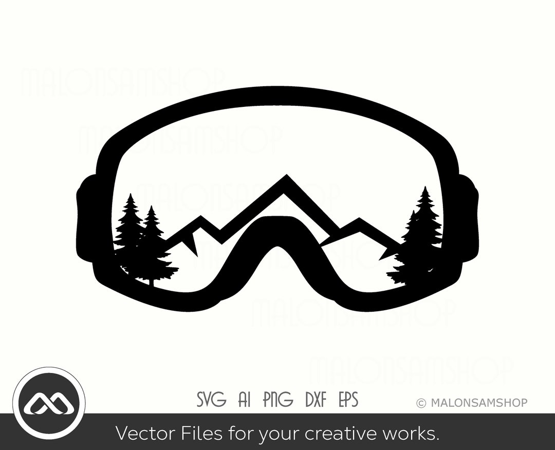 Ski SVG Goggle Nature - Ski Svg, Snowboarding Svg, Skiing Svg, Winter ...