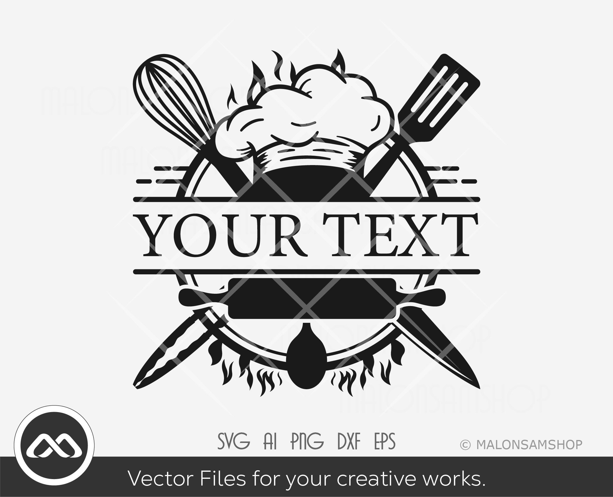 Chef SVG Chef Logo - Chef Svg, Kitchen Svg, Chef Tools Svg, Chef Hat ...