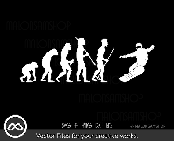 Snowboard SVG Evolution Snowboarding Svg Snowboard Svg for | Etsy