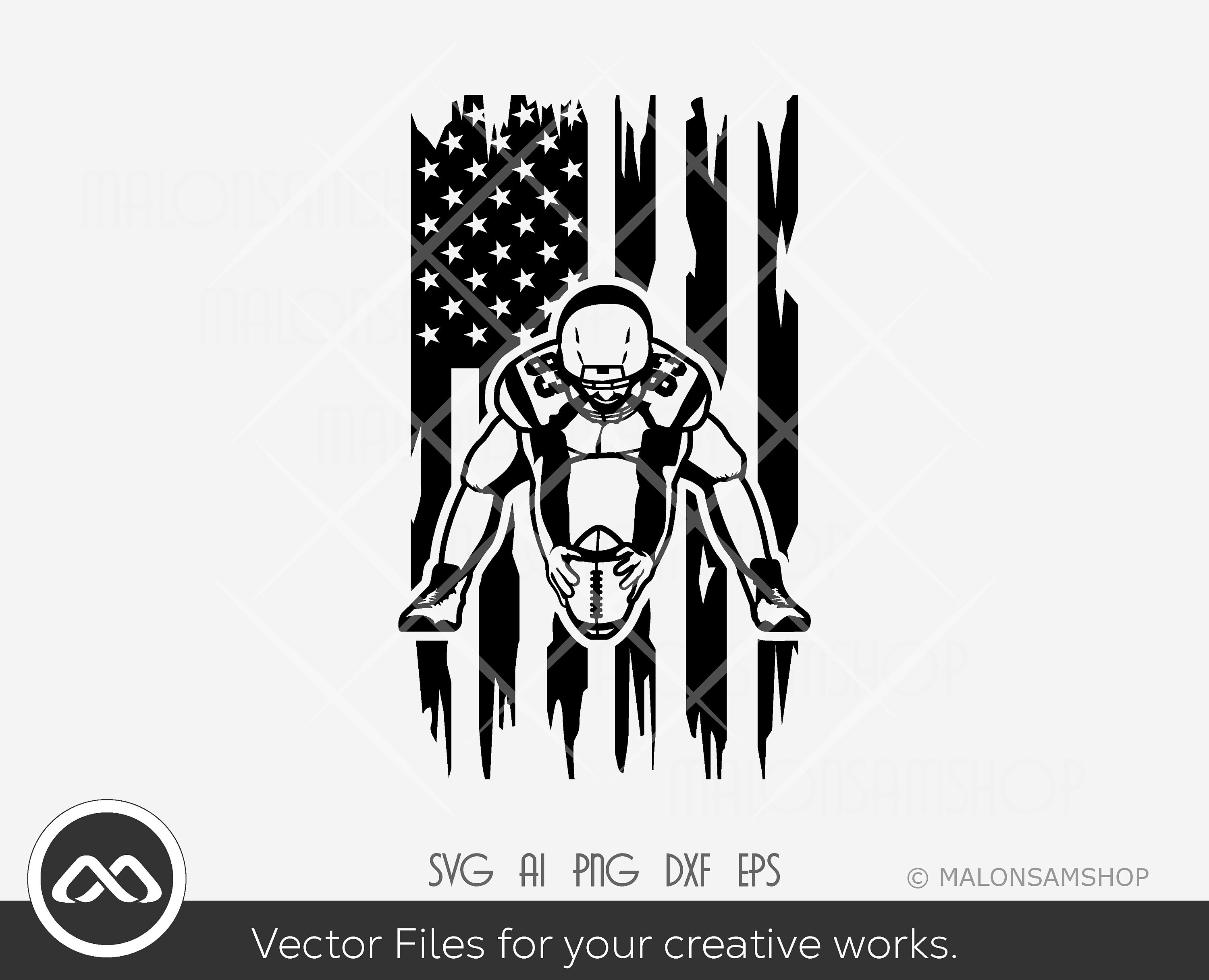 American Football SVG File Us Flag Football Svg Sports Svg | Etsy